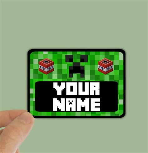 Creeper Minecraft Name Tags Tags Item Tags School Sticker