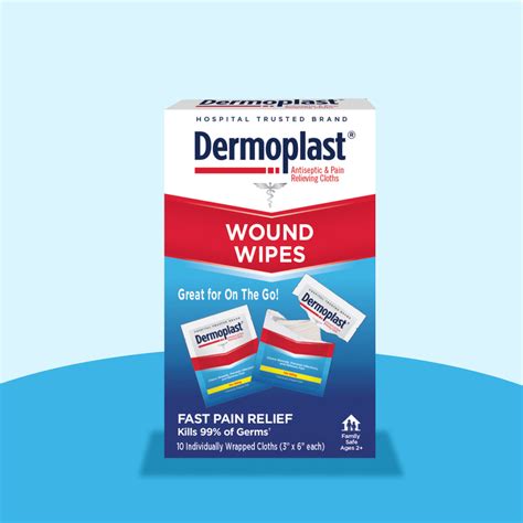 Antiseptic Wipes For Wounds Wound Wipes For On The Go Dermoplast