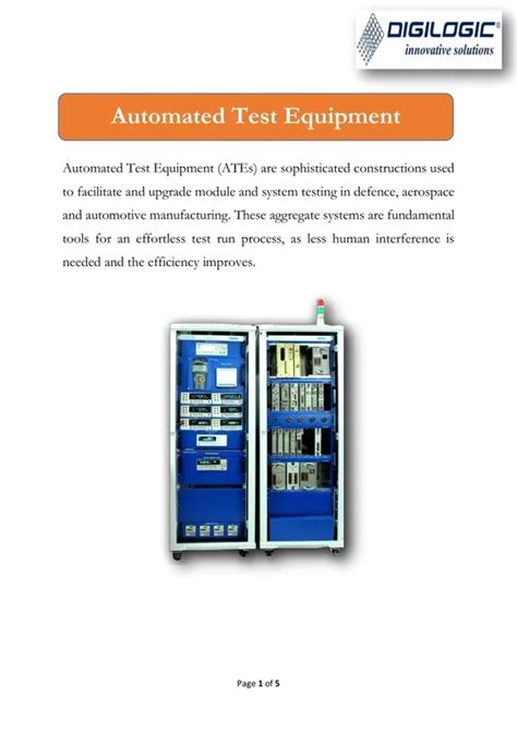 Ppt Automated Test Equipment Digilogic Systems Powerpoint Presentation Id13053861