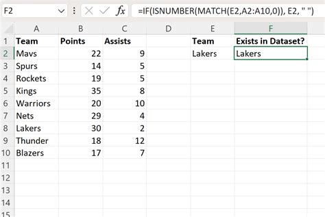 Excel How To Use IF Statement With MATCH Function