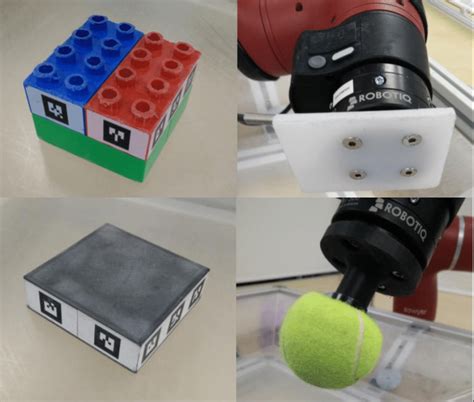 top row object and plate end effector for the 3d position matching