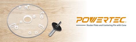 Powertec 6 1 2 Universal Router Base Plate With Centering Pin And Cone Predrilled Holes W Screws