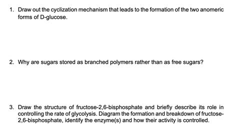 Solved Draw The Structure Of Fructose 26 Bisphosphate A