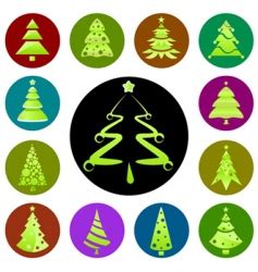 Tree Design Elements Royalty Free Vector Image