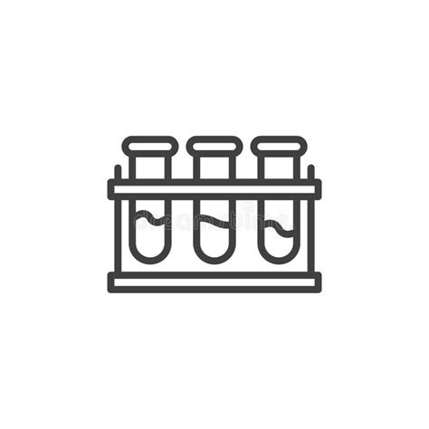Chemical Flasks Outline Icon Stock Vector Illustration Of Medical Equipment 128215268
