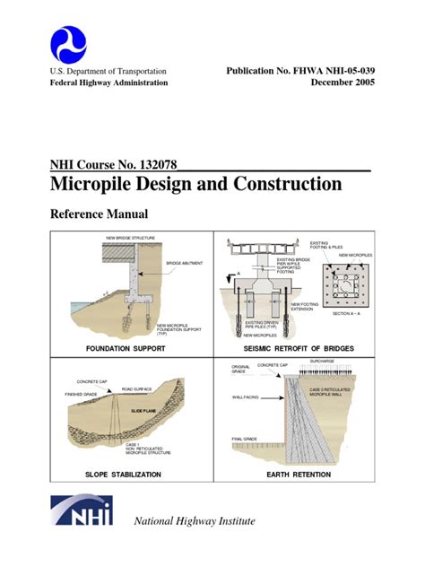 micropile manual final july 2006 pdf copy deep foundation