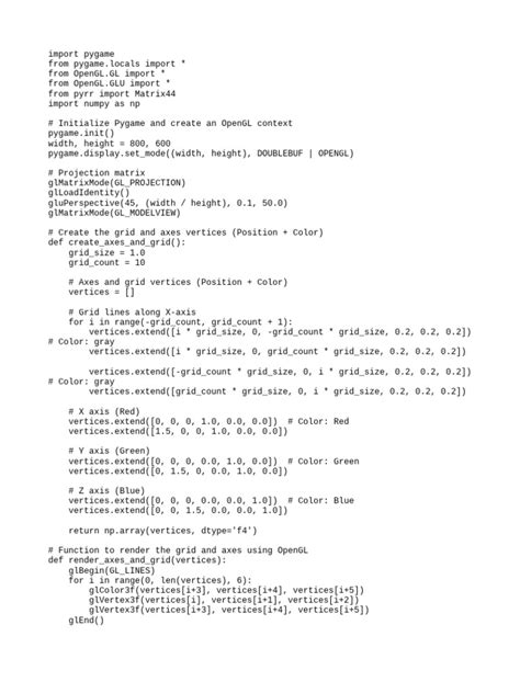 Pyopengl Pdf Rotation Cartesian Coordinate System