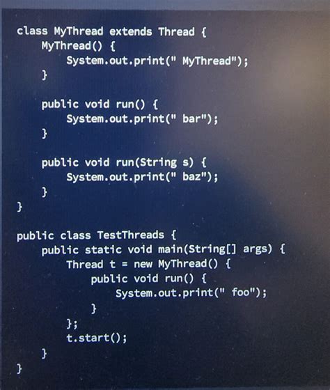 Solved Class Mythread Extends Thread Mythread