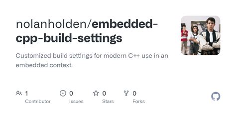 GitHub Nolanholden Embedded Cpp Build Settings Customized Build Settings For Modern C Use