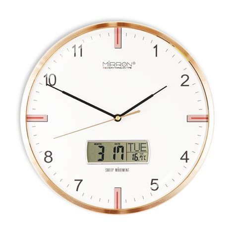 Настенные часы с термометром и датой Mirron P3270a 1 жк ЗБ купить по низкой цене в интернет