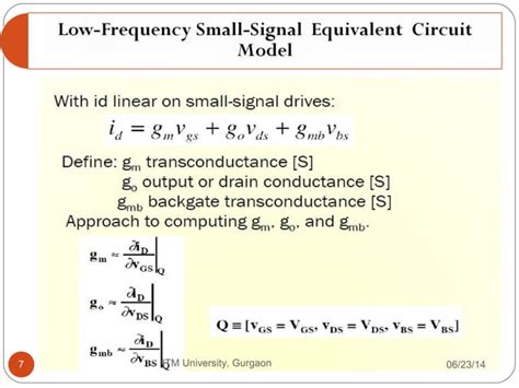 MOSFET Small Signal Model PPT Computer Networking Computing