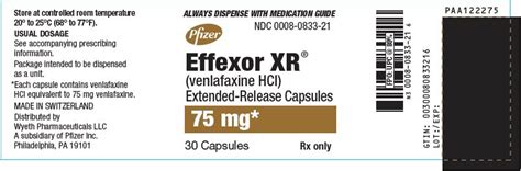 Effexor Xr Package Insert Prescribing Information