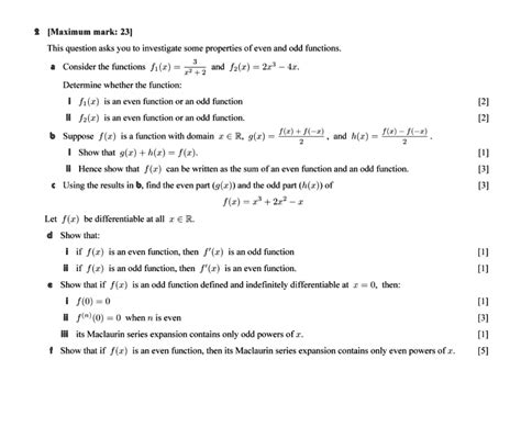Maximum Mark 23 This Question Asks You T0 Investigate Some Properties