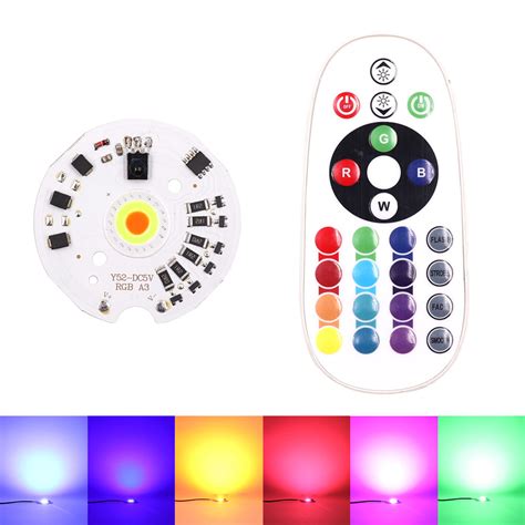 선셋 프로젝터 램프용 원형 Rgb Led Cob 칩 원격 제어 컬러 Led 조명 Dc5v Usb 전원 장식 조명 전구