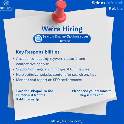 Nancy Jain On Linkedin Seocareers Internship Hiringnow Seointern Joinourteam