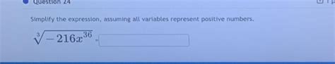 solved question 24 simplify the expression assuming all