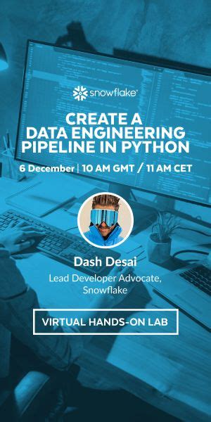 snowflake on linkedin hands on learning create a data engineering pipeline in python