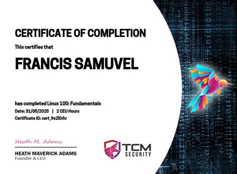 Linux Cybersecurity Tcmsecurity Ethicalhacking Linuxfundamentals