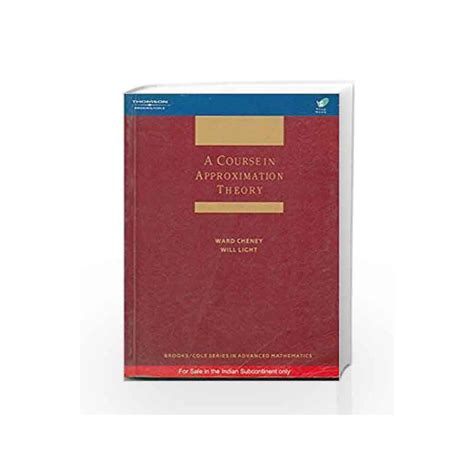 A Course In Approximation Theory By Cheney Buy Online A Course In