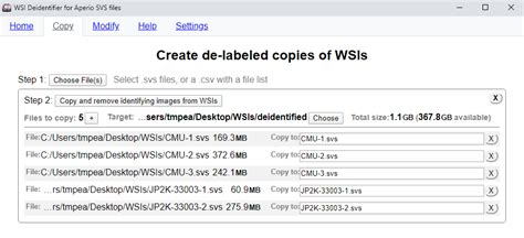 wsi deidentifier for aperio svs files