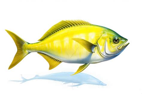 Premium Photo Glistening Dorado A Captivating Fish Display On A White