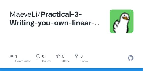 Github Maevelipractical 3 Writing You Own Linear Modelling Functions