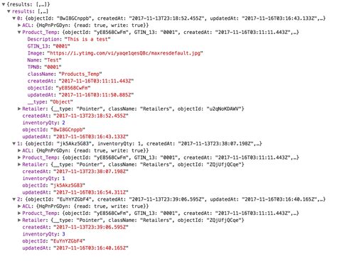 Json Displaying Nested Data From Network Return Using Parse Javascript Sdk Stack Overflow
