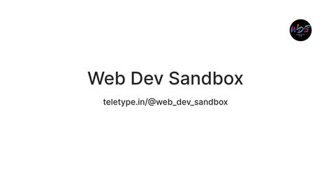 Web Dev Sandbox Teletype