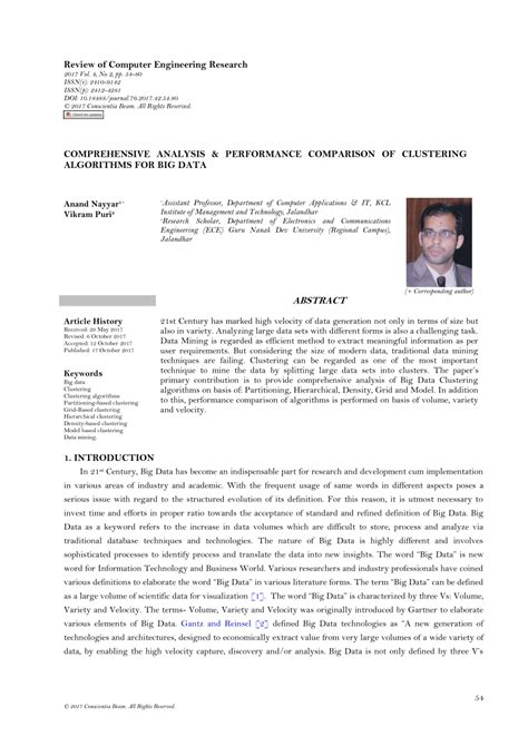 Pdf Comprehensive Analysis And Performance Comparison Of Clustering