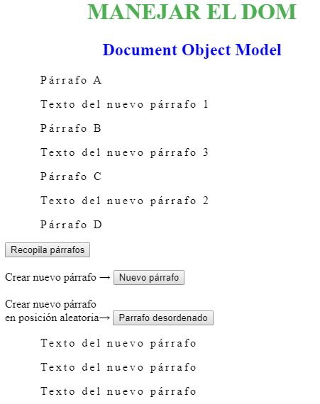 Alto Código Manejar El Dom En Javascript
