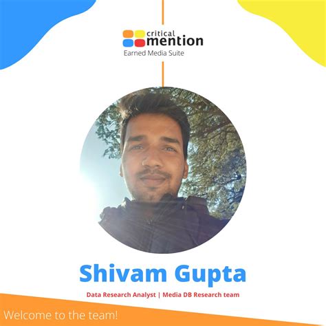 shivam gupta on linkedin i m delighted to join critical mention as a