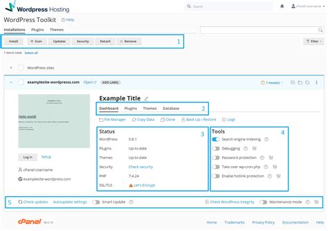 WordPress Toolkit How To Use The Dashboard