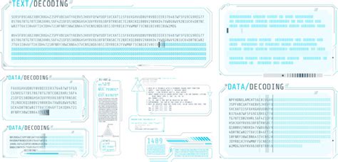 hud interface design for decoding big data vector image