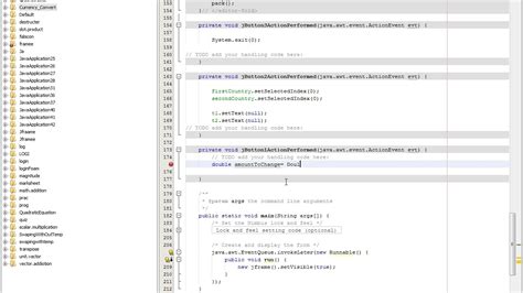 currency converter in javaa using netbeans in jframe easy tutorial