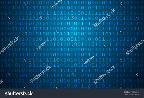 blue digital background random binary code royalty free stock vector
