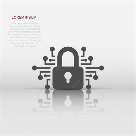 Premium Vector Cyber Security Icon In Flat Style Padlock Locked Vector Illustration On White