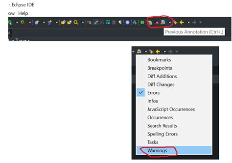 How To Go To An Error Using Only The Keyboard In Eclipse Stack Overflow