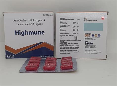 6000mg Anti Oxidant Lycopene L Glutamic Acid Capsule Packaging Size 1