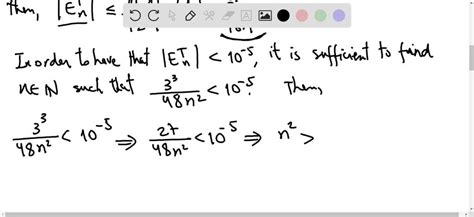 solved determine the values of n which guarantee a theoretical error