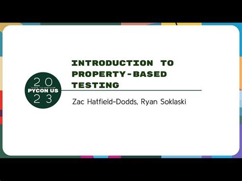 pycon us talk introduction to property based testing from pycon us