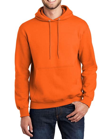 Justblanks Fleece Pullover Hoodie Cotton Polyester Blend Long Sleeve