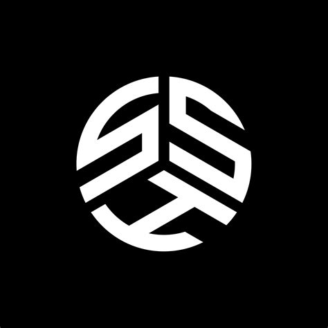 Ssh Letter Logo Design On Black Background Ssh Creative Initials
