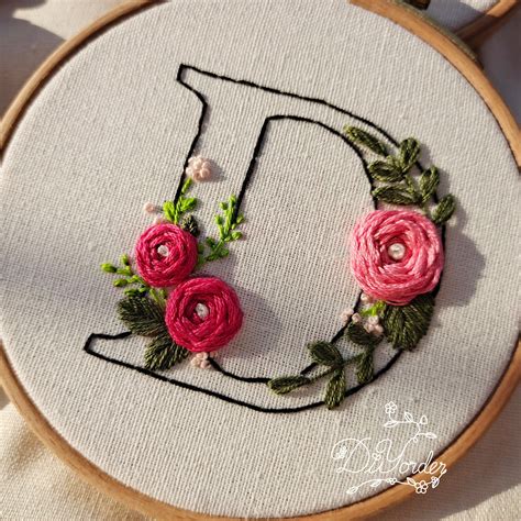 Floral Letter Embroidery Tutorial For Beginners Artofit
