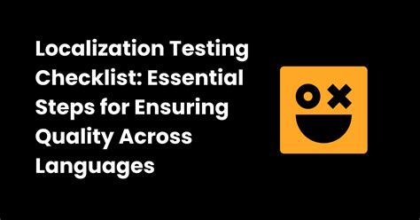 Localization Testing Checklist Checklistgg