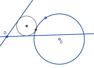 Apollonian Circle For Two Lines And A Circle