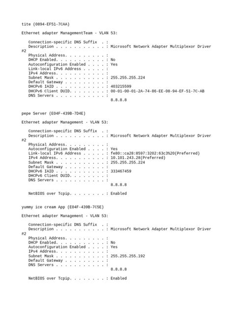 001 Sample Ipconfig Outputs Pdf Computers