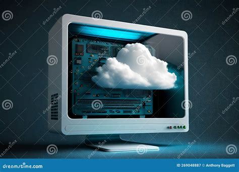 Cloud Storage Web Technology For Storing Data Through The Internet When