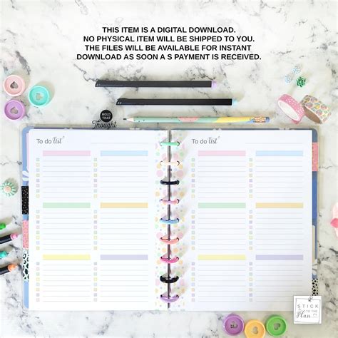 To Do List Editable Insert Fit Big Happy Planner Fillable And Printable