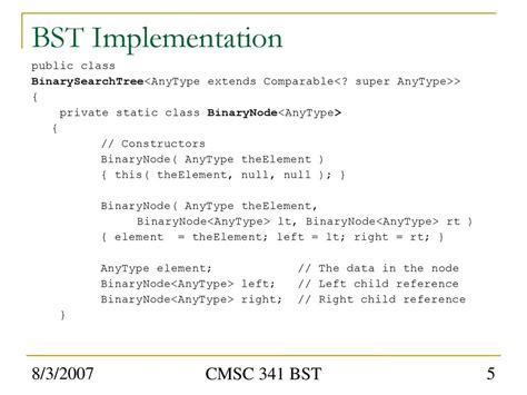 Cmsc 341 Binary Search Trees 832007 Cmsc 341 Bst Ppt Download