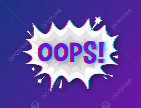 Comic Speech Bubbles With Text Oops, Effect, Style, Explosion PNG and Vector with Transparent ...